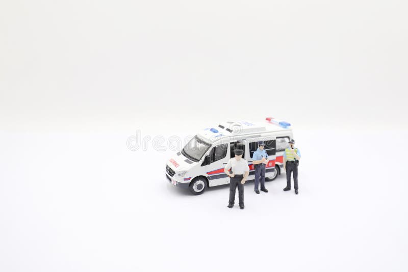 Scale Police Car Model with Figure. 7 July 2019 Editorial Photo - Image ...