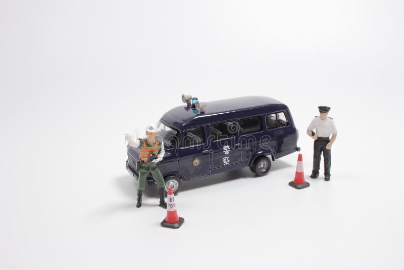 A Scale Police Car Model with Figure Catch Thief Stock Photo - Image of ...