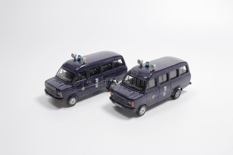 Scale Police Car Model with Figure at the White Board Stock Image ...