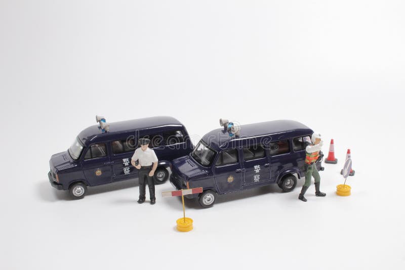 Scale Police Car Model with Figure at the White Board Stock Photo ...
