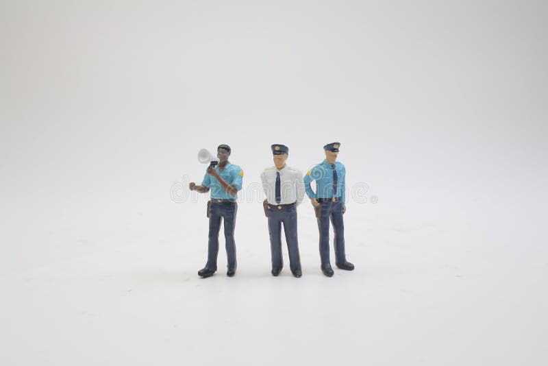 A Scale Police Model with a Figure Stock Photo - Image of parking ...