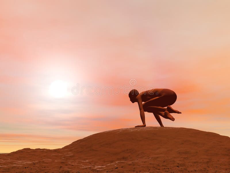 Scale Pose, Tolasana - 3D Render Stock Illustration - Illustration of ...