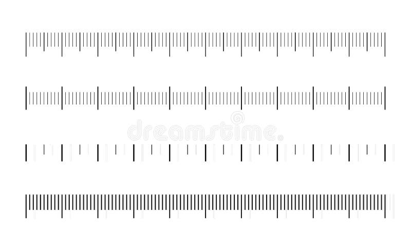Scale for the Ruler, Metric. a Set of Size Indicators Stock ...