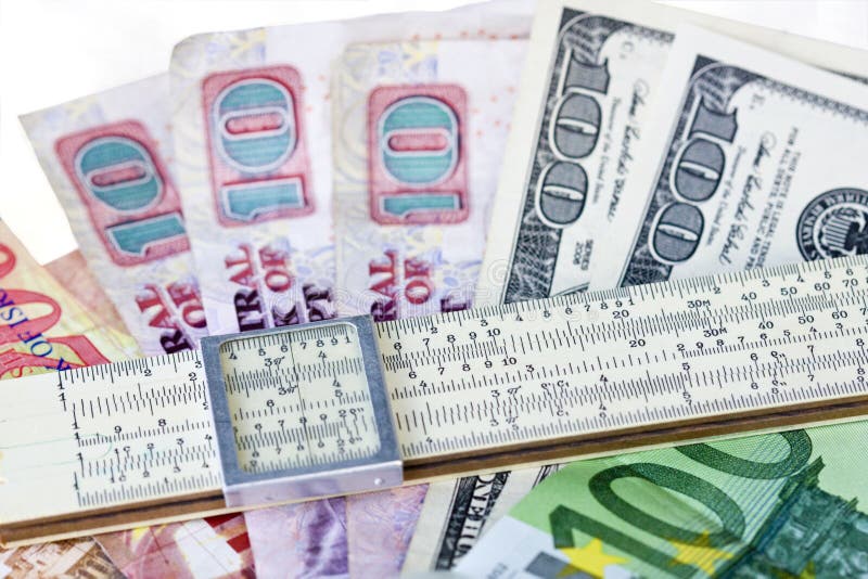 Scale Ruler on the Money Bills Stock Photo - Image of bank, banks: 21595746