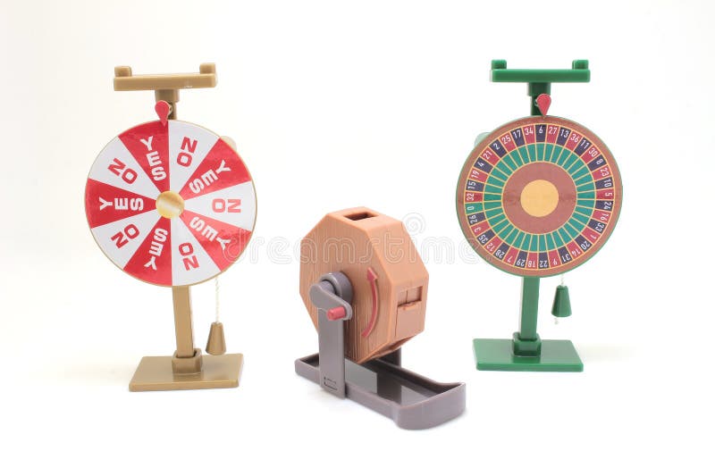 A Scale Set of Lottery Machine and Lucky Wheel Stock Image - Image of ...