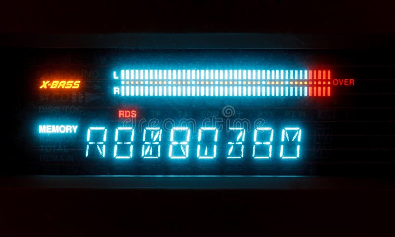 Scale of Sound Volume on Illuminated Indicator Stock Image - Image of ...