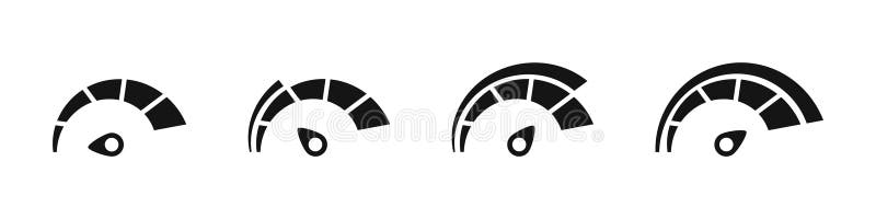 Scale Speed in Flat Style. Vector Speedometer Illustration. Dashboard ...