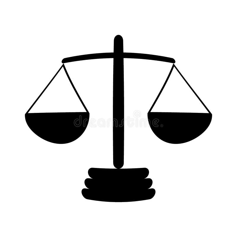Scale symbol icon stock illustration. Illustration of legal - 187315248