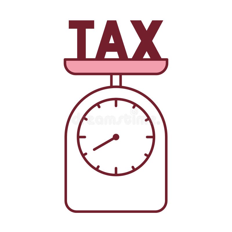 Scale with tax icon stock vector. Illustration of income - 145441859