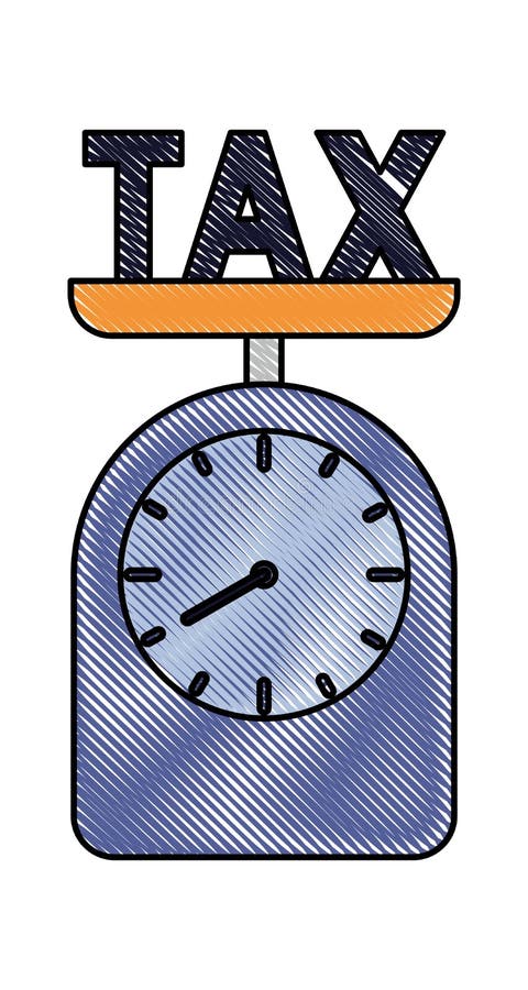 Scale with tax icon stock vector. Illustration of pressure - 152867053