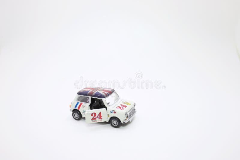 New Style Mini Cooper on a White Editorial Stock Image - Image of cast ...
