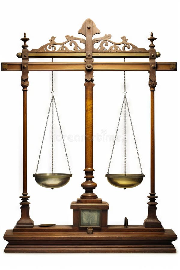 Scale with Two Balances on it and Clock on the Side. Generative AI ...