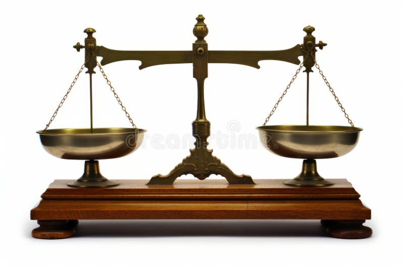 Scale with Two Bowls on it and Chain on the Bottom. Generative AI Stock ...