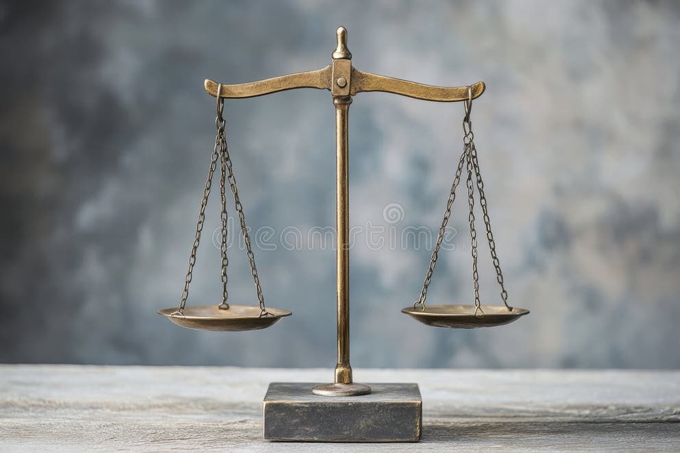 A Scale with Two Sides, One Side is Labeled "heavier Stock Illustration ...