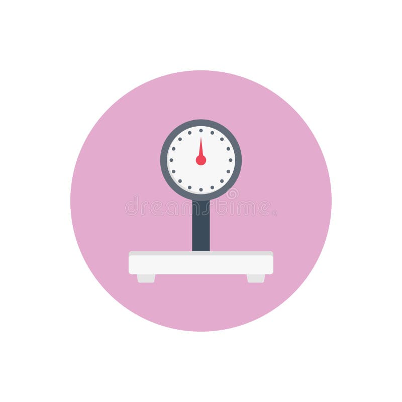 Scale Vector Flat Colour Icon Stock Vector - Illustration of freight ...