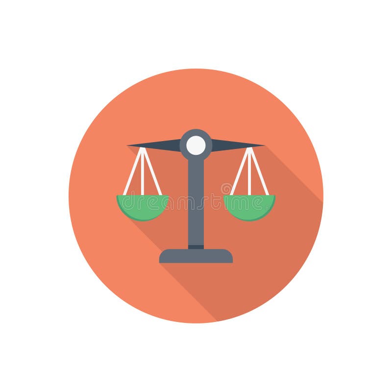 Scale Vector Flat Colour Icon Stock Vector - Illustration of judgment ...