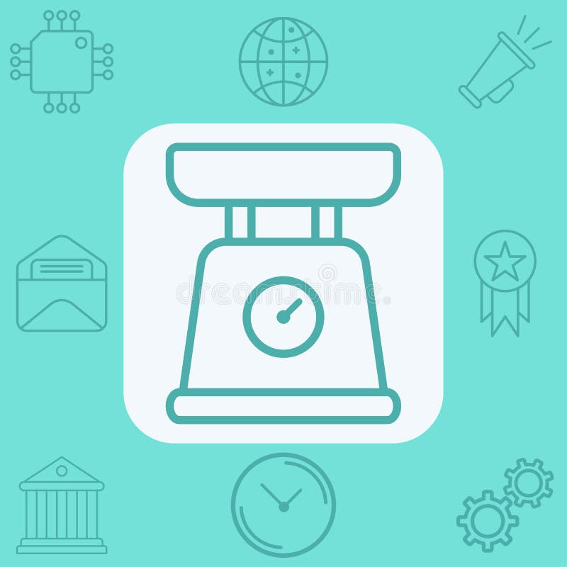Scale Vector Icon Sign Symbol Stock Vector - Illustration of lawsuit ...
