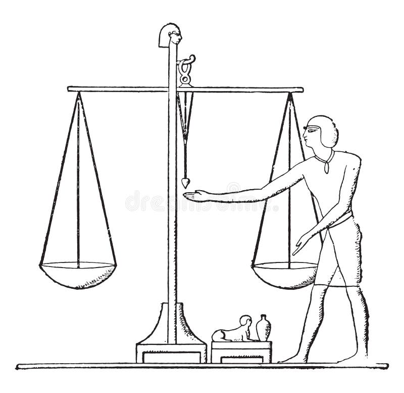 A scale, vintage engraving stock vector. Illustration of profession ...