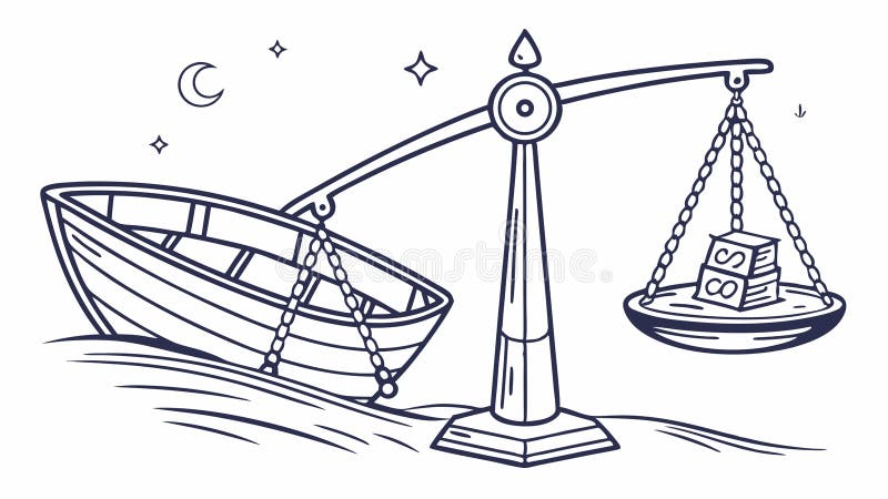 Scale Weighing Boat and Goods Vector, Vector Design Generative AI Stock ...