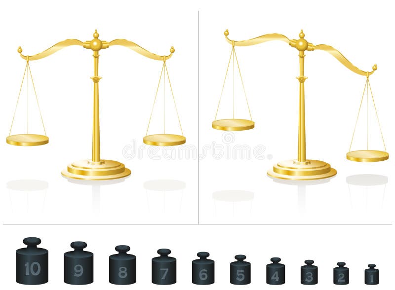 Unbalanced Balance Scale Clip Art