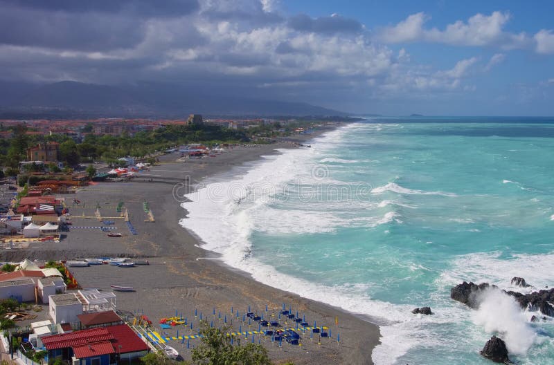 Scalea stock photo. Image of surf, cosenza, coast, italy - 36753358