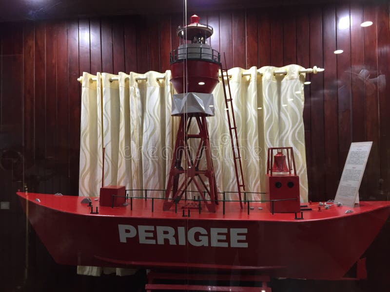 A Scaled Down Model of a Perigee, a Floating Lighthouse. Editorial ...