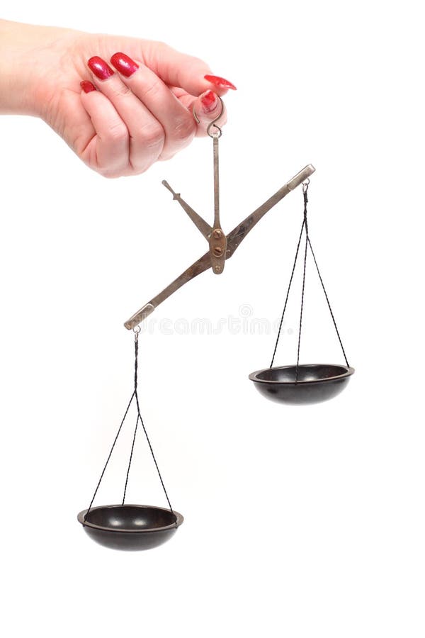 Scales unbalanced stock image. Image of instrument, concepts - 5239109