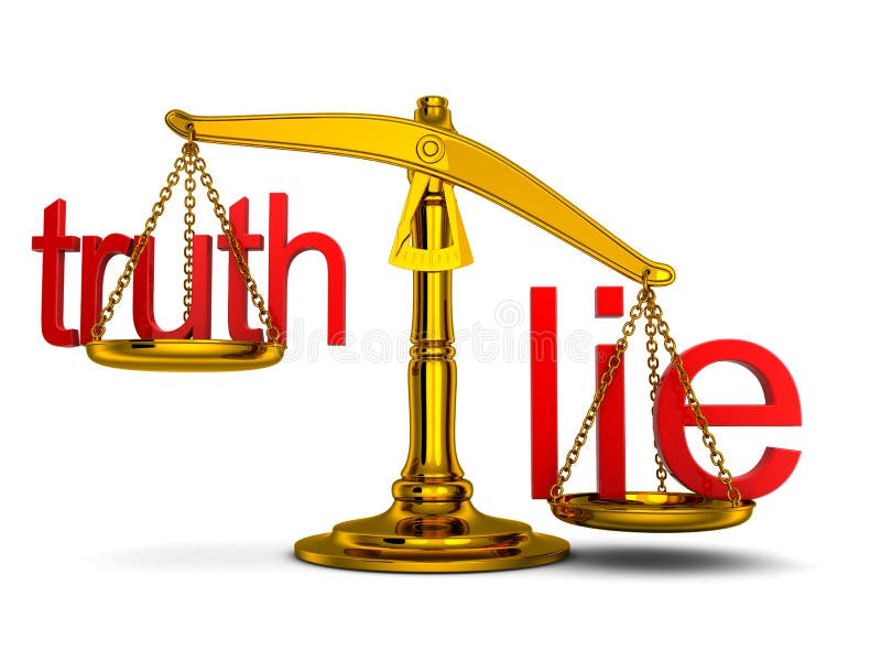 Find Truth Over Lies and Myth Stock Illustration - Illustration of true ...
