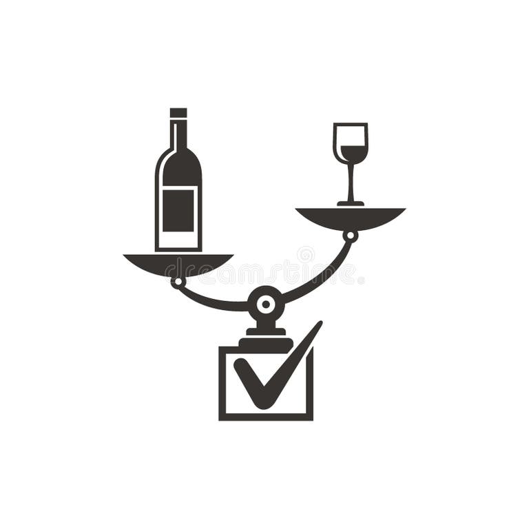 Scales and alcohol stock vector. Illustration of drinkwise - 216311849