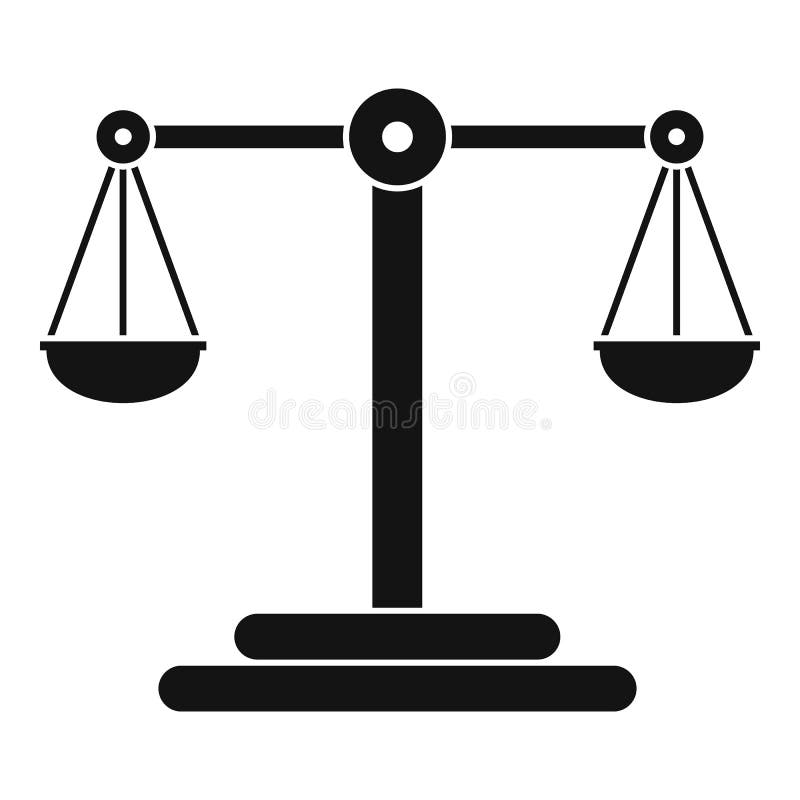 Scales Balance Icon, Simple Style Stock Vector - Illustration of ...