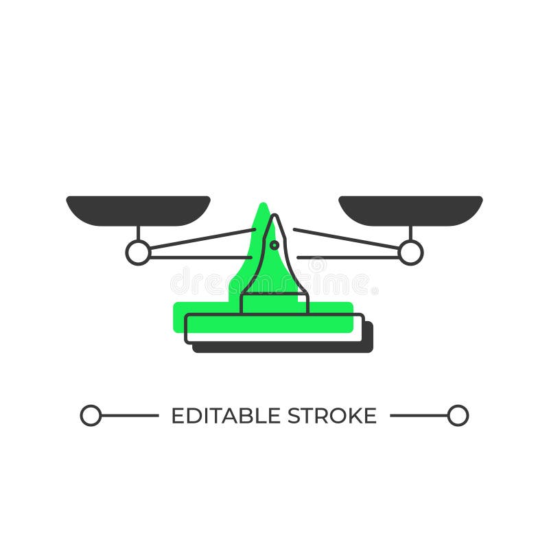 Scales Balance Offset Shadow Line Icon Stock Vector - Illustration of ...