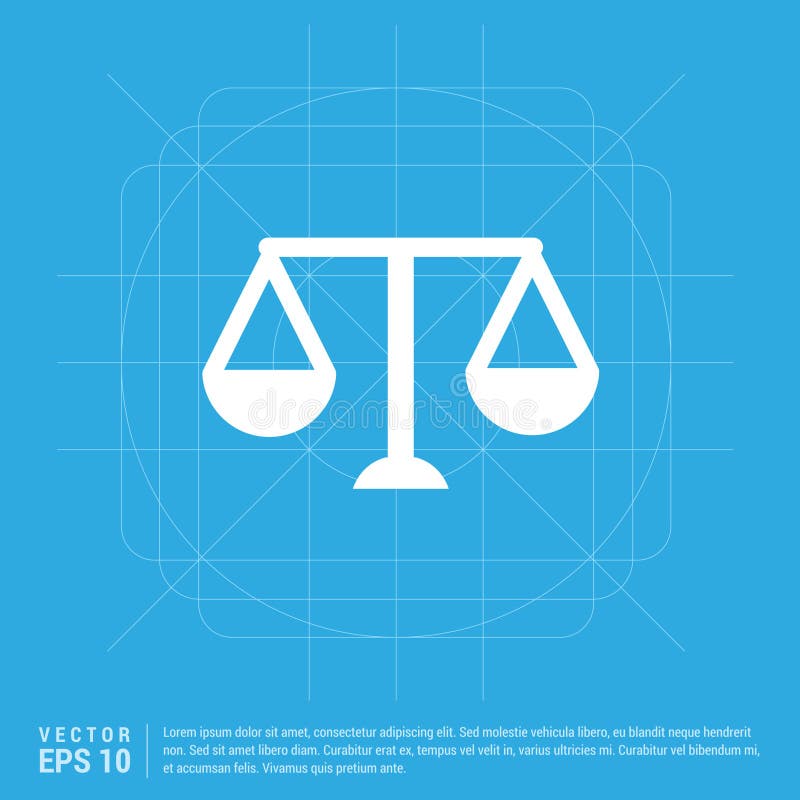 Scales balance sign Icon stock vector. Illustration of white - 132435013