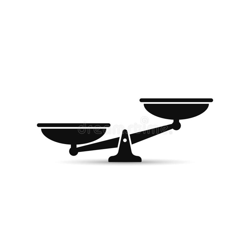 Scales Black Icon. Vector Scale Simple Illustration Stock Vector ...