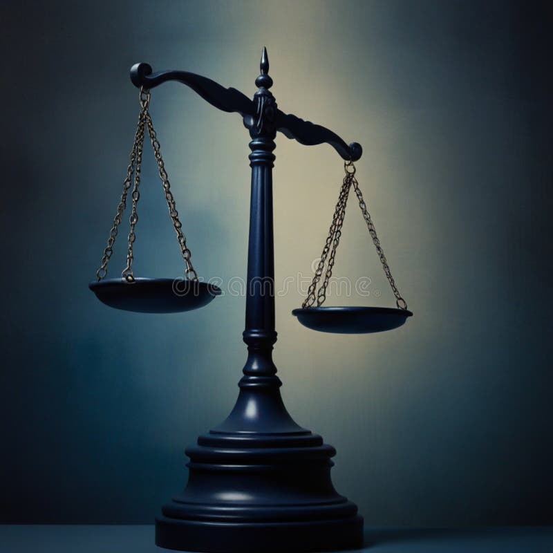 Scales on blue background stock image. Image of judgement - 316459677