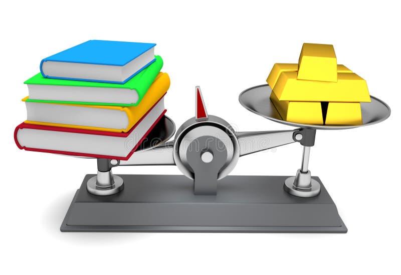 Scales with Books, Computer with Internet and Question Mark. Stock ...