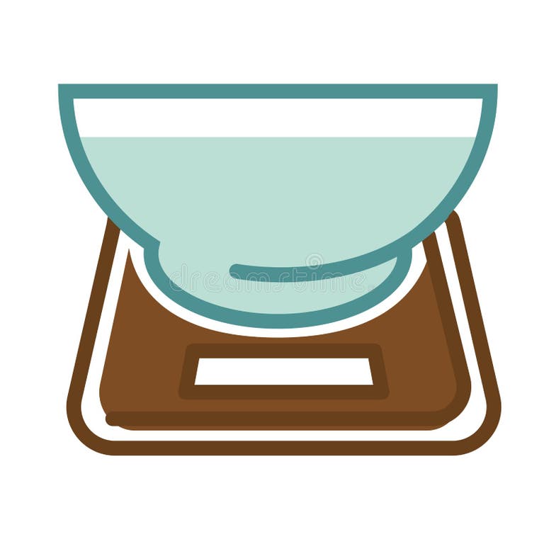 Scales with bowl stock vector. Illustration of cookware - 95276837
