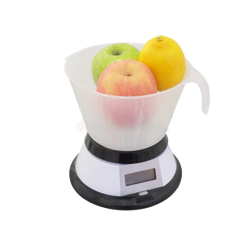 Scales For Fruits And Vegetables In A Supermarket. Close-up. Blurred ...