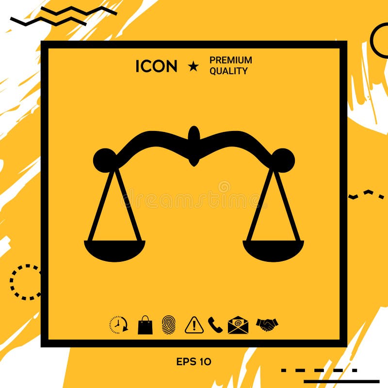 Scales symbol, Icon stock vector. Illustration of protection - 105924989
