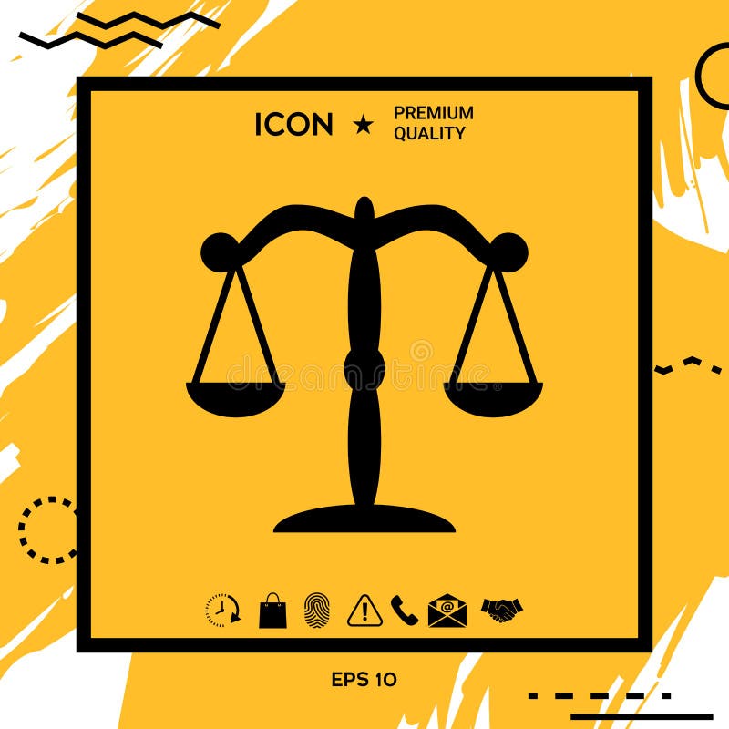 Scales symbol icon stock vector. Illustration of silhouette - 105925049