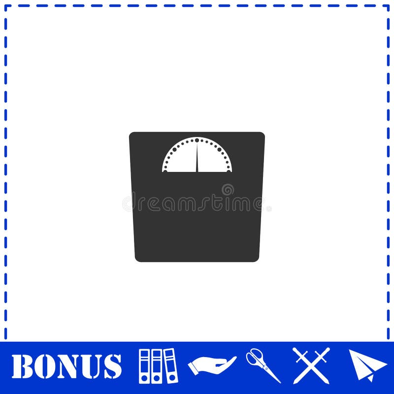 Scales icon flat stock illustration. Illustration of clipart - 199372295