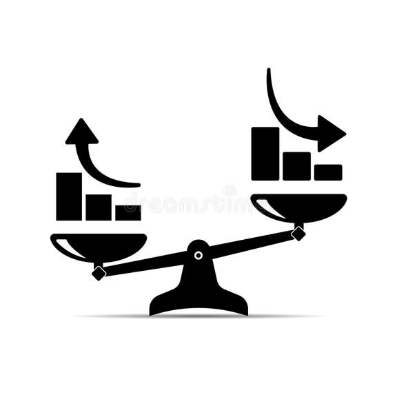 Scales Icon. Growth Up and Growth Down. Vector Illustration Stock ...