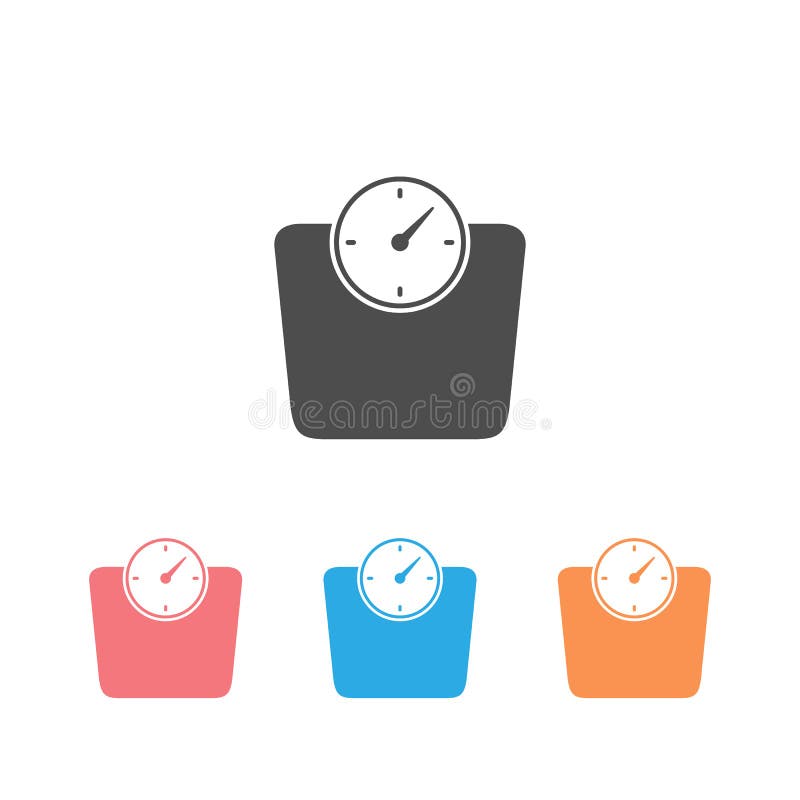 Scales Icon Set on White. Vector Illustration Isolated Stock Vector ...