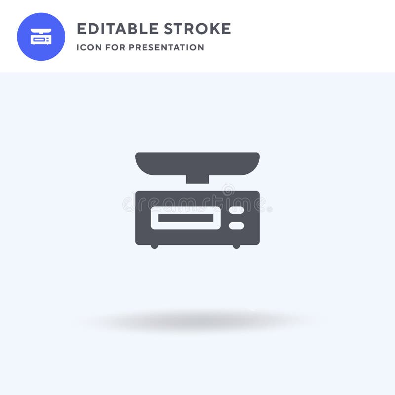 Scales Icon Vector, Filled Flat Sign, Solid Pictogram Isolated on White ...