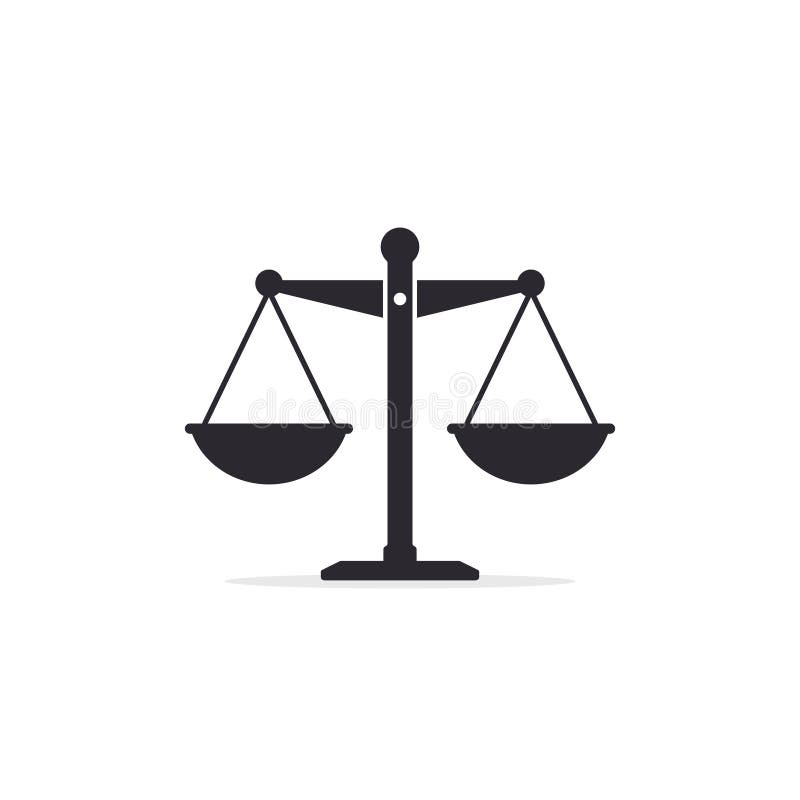 Scales Icon Vector, Seesaw Isolated on White Bacground. Scale Sign ...