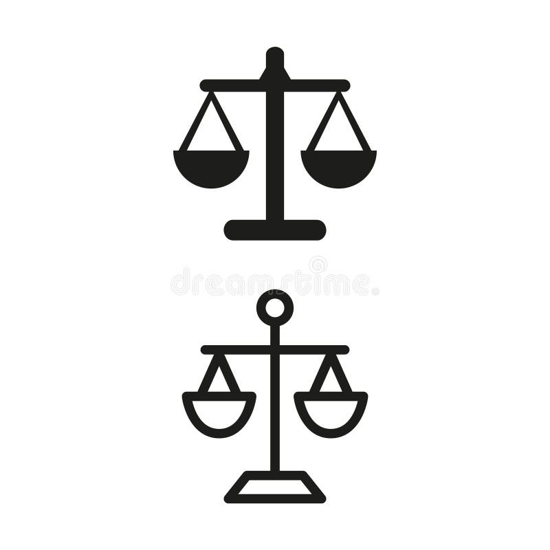Scales Icon on White Background Stock Vector - Illustration of black ...