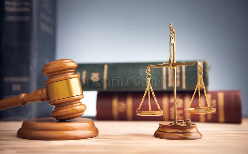 Scales with Judge Gavel and Law Book Stock Image - Image of rights ...