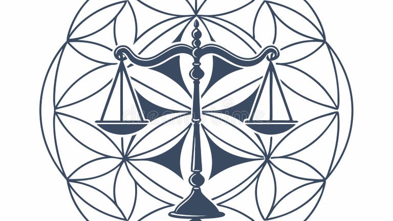 Scales of Justice, Abstract Linear Design, Vector Design Generative AI ...
