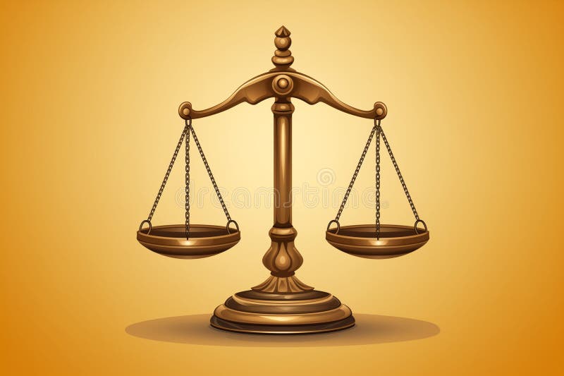 Scales of Justice on a Colorful Plain Background Stock Image - Image of ...