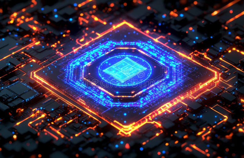 The Scales of Justice Highlight a Tech Circuit Board. Digital Justice ...