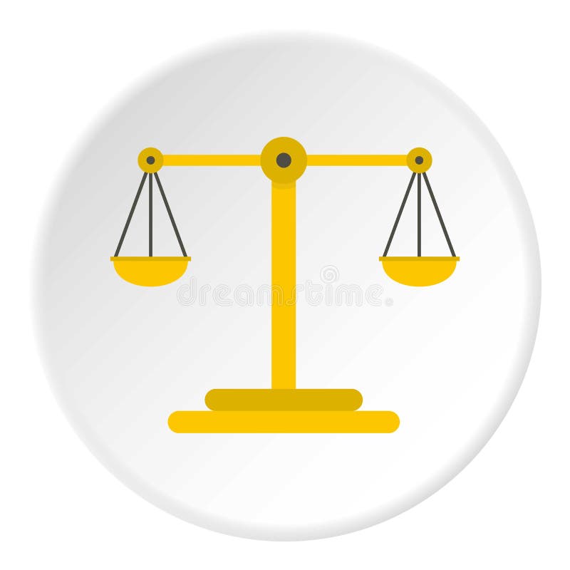 Scales of Justice Icon Circle Stock Vector - Illustration of fsymbol ...